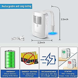 Aomofun Toilet Night Light[2 Pack] with Motion Sensor Activated LED, Rechargeable & 16 Color Changing Fun Inside Glow Bowl - Perfect Bathroom Gadget and Unique Stocking Stuffer for Dad, Men, Kids
