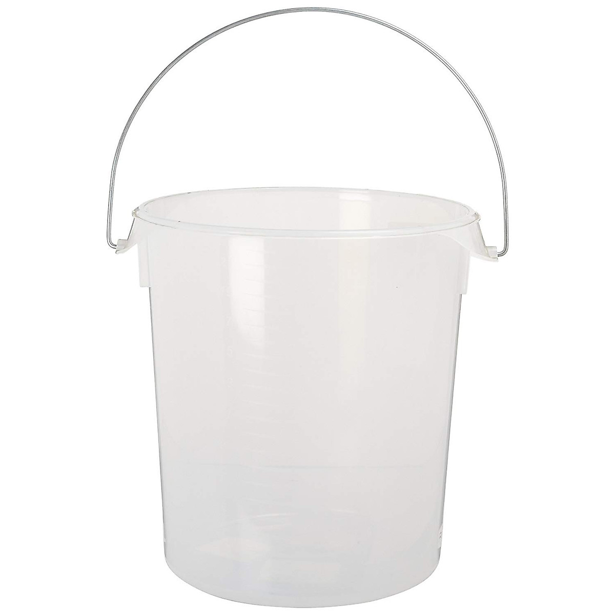 Rubbermaid Commercial Products Plastic Round Food Storage Container with Bail Handle for Kitchen/Food Prep/Storing, 22 Quart, Clear, Container Only (FG572924CLR)