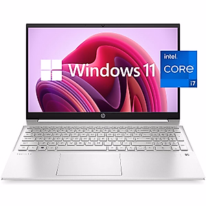 Newest HP Pavilion 15 Laptop, 15.6” Full HD Display, Intel Core i7-1165G7 Processor, Backlit Keyboard, Fingerprint Reader, Wi-Fi 6, Natural Silver (32GB RAM | 1TB SSD, Windows 11 Home)