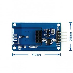 Geekstory ESP8266 ESP-01 Serial WiFi Wireless Adapter Module DC3.3V 5V ESP01 Breakout PCB Adapters Compatible for Arduino（Pack of 5pcs）