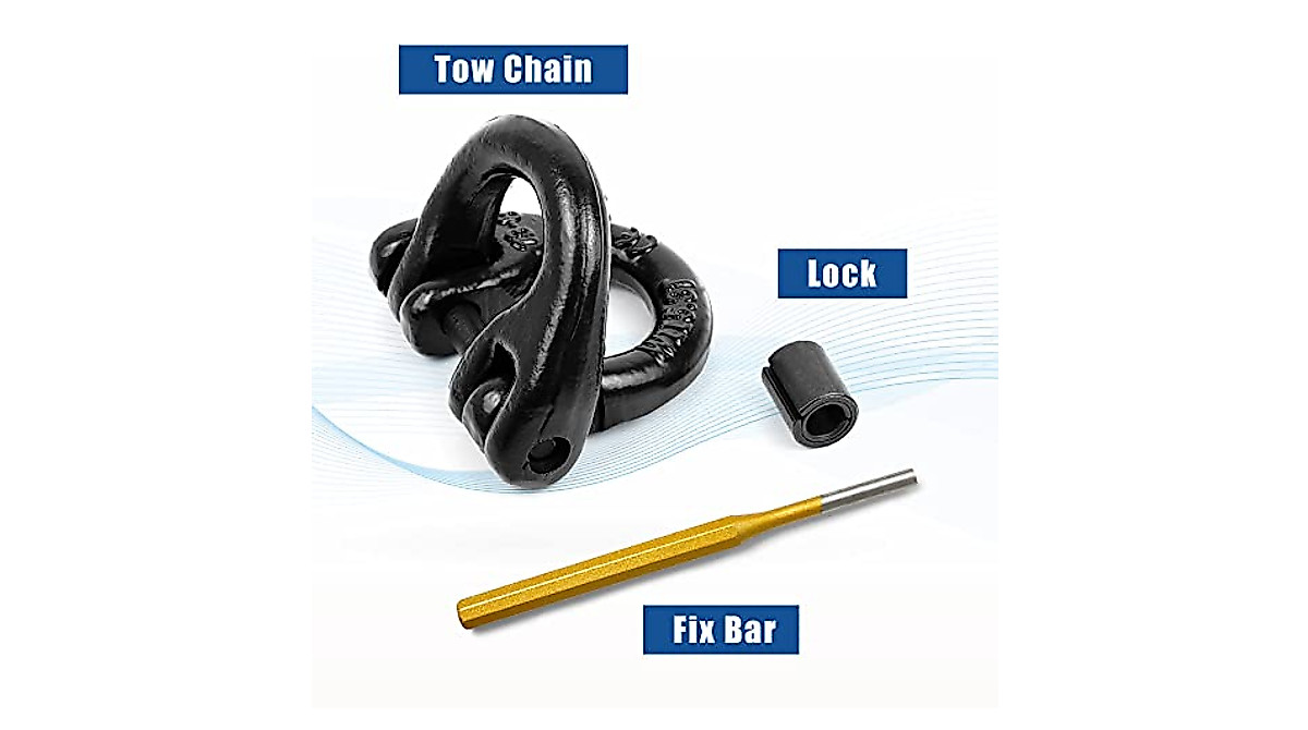 Heavy Duty 1/2 Inch Tow Chains - Secure Trailer Safety Connectors