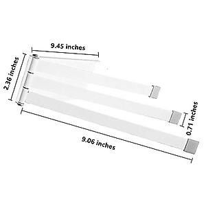 YEAVS Swing Towel Holder Rack White, Wall Mounted Towel Bar Swivel with 3-Arm for Bathroom Kitchen Storage