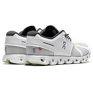 ON Women's Cloud 5 Push Sneakers, White/Oasis, 9