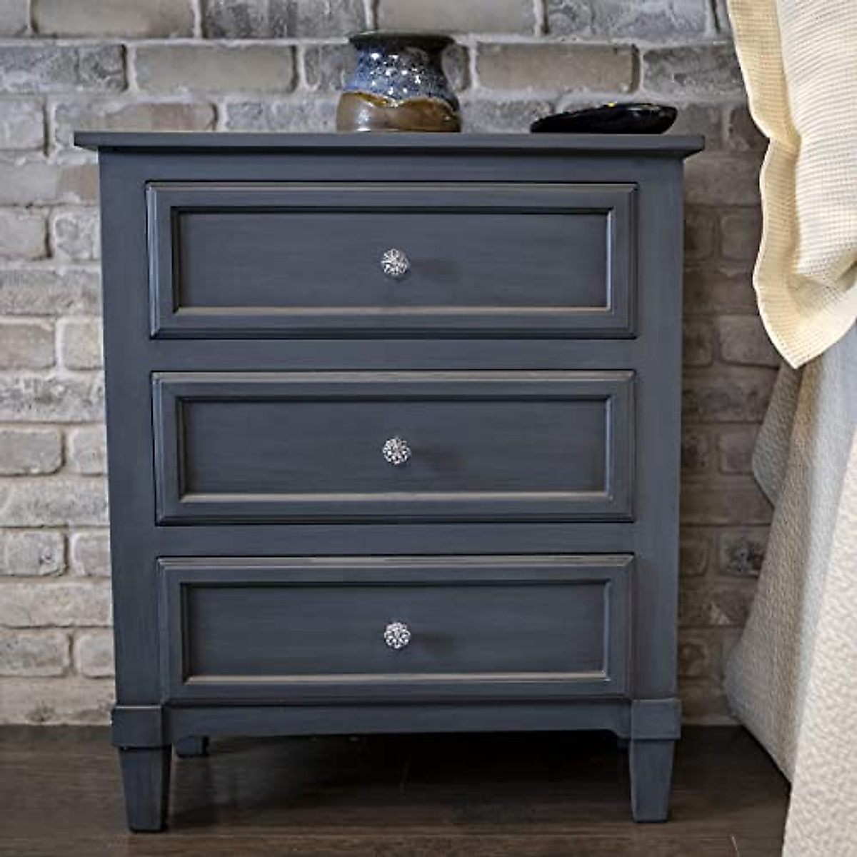 Decor Therapy Beckett 3-Drawer Side Table, 24x12x28, Antique Navy