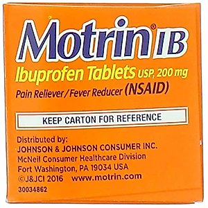 Motrin IB Ibuprofen Tablets, 200 Mg, 50 Count (Pack of 8)