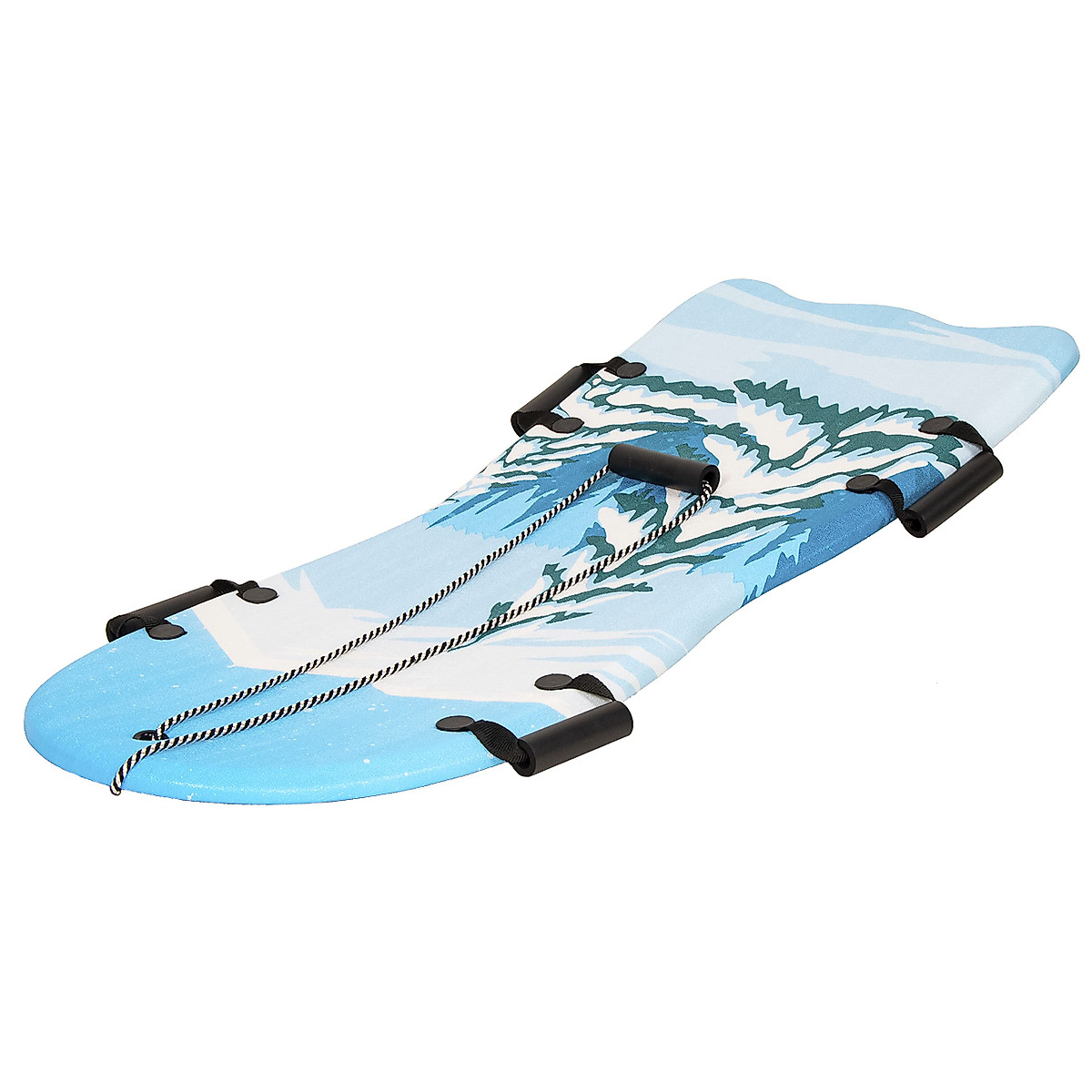 Elevon Premium Foam Snow Sled with Tow Rope and Handles for Kids and Adults, Blue