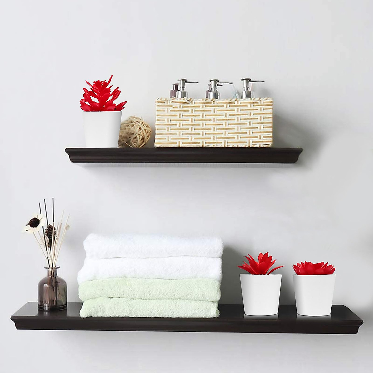 Uguisu Artificial Potted Plant, Simulated Gem Flower, Lotus Flower, Artificial Succulent Plant, Small Artificial Plant, Artificial Fake Plant, Office Home Wall Decoration (4/Red)