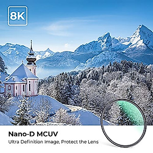 K&F Concept 62mm MC UV Protection Lens Filter Ultra-Slim 24-Layer Multi-Coated Waterproof UV Filter for Camera Lens (D Series)