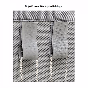 ANZORG Dual-sided Hanging Jewelry Organizer with 34 Hook Loops Wall Mounted Necklace Holder Jewelry Display Storage Hanger for Bracelet Chain (GREY)