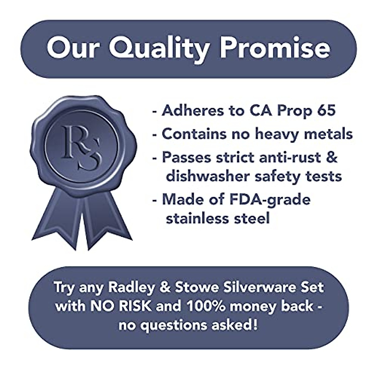 Radley & Stowe 20-Piece Matte Black Silverware Set, Service for 4, Durable Stainless Steel Flatware, Dishwasher Safe Cutlery