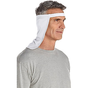 Coolibar UPF 50+ Unisex Windom UV Hat Drape - Sun Protective (One Size- White)