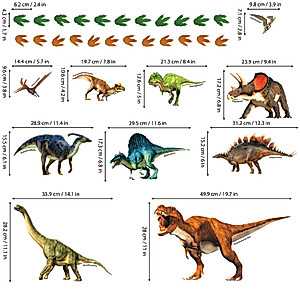 DECOWALL DS8-2012 Dinosaur Wall Stickers Wall Decals Peel and Stick Removable Wall Stickers for Kids Nursery Bedroom Living Room d?cor