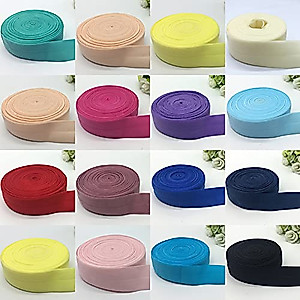 Sewing Ribbon, 5 Yards 25mm Elastic Band Multicolor Fold Over Spandex Elastic Ribbon for Sewing Lace Trim Waist Band Garment Accessory (Color : Gry)