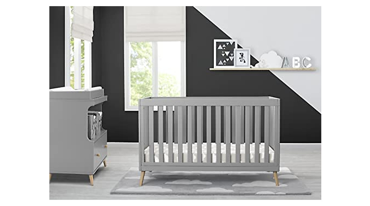 Delta Children Essex 4-in-1 Baby Crib - Grey & Natural