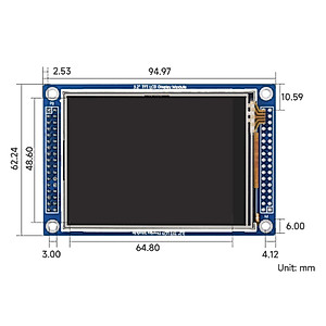 waveshare 3.2inch 320x240 Touch LCD (D) for STM32,ILI9341 LCD Controller,XPT2046 Touch Panel Controller with Touch Panel and Stand-Alone Controllers