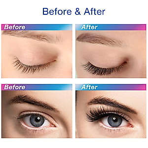 Asani Magnetic Eyeliner and Eyelashes Kit, 10-Pair Reusable Natural Magnetic Lashes, 2 Pair Fluffy magnetic Eyelashes, 2 Tubes of Magnetic Eyeliner with Scissors Tweezers & Mirror Case