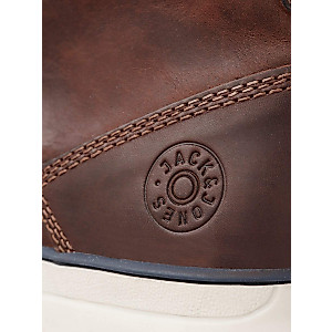 JACK & JONES Men's Chukka Boots, Brown Brandy Brown Brandy Brown, 10