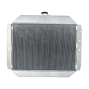 Rubivel 433 Radiator Replacement for 1966-1979 Ford F100 F150 F250 F350 Bronco 1967 1968 1969 1970 1971 1972 1973 1974 1975 1976 1977 1978 2.8L 3.3L 3.9L 4.7L 5.0L 5.8 6.6 6.4, 4 Row Aluminum Radiator