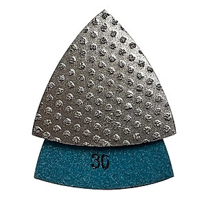 3" Triangular Diamond Grinding/Polishing Pads for Oscillating Tools, 30, 60, 120, 200, 400, 800, 1500, 3000 Grit