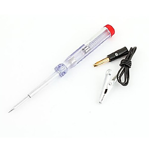 uxcell® DC 6V 12V 24V Circuit Voltage Tester Pen Alligator Clip Plastic Handle