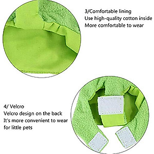 Bird Costume Bird Diaper Flight Suit Frog Shape Hoodie Bird Clothes Cosplay Photo Prop for Parrots African Greys Parakeet Cockatiel Sun Conure, Bird Hoodie Small Animals Apparel (M)