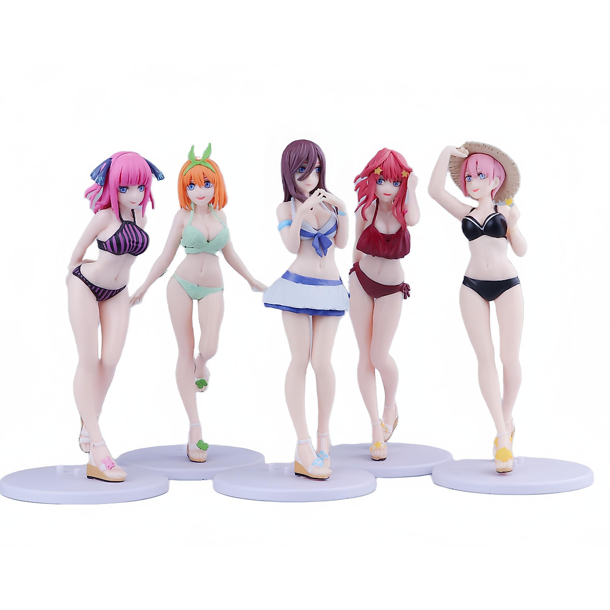 LCDGTJ Quintessential Quintuplets Figure 5 Pack/Set- Nakano Ichika/Nakano Nin/Nakano Miku/Nakano Yotsuba/Nakano Itsuki Anime Figurine - Desktop Display Collectible Gifts for Anime Fans