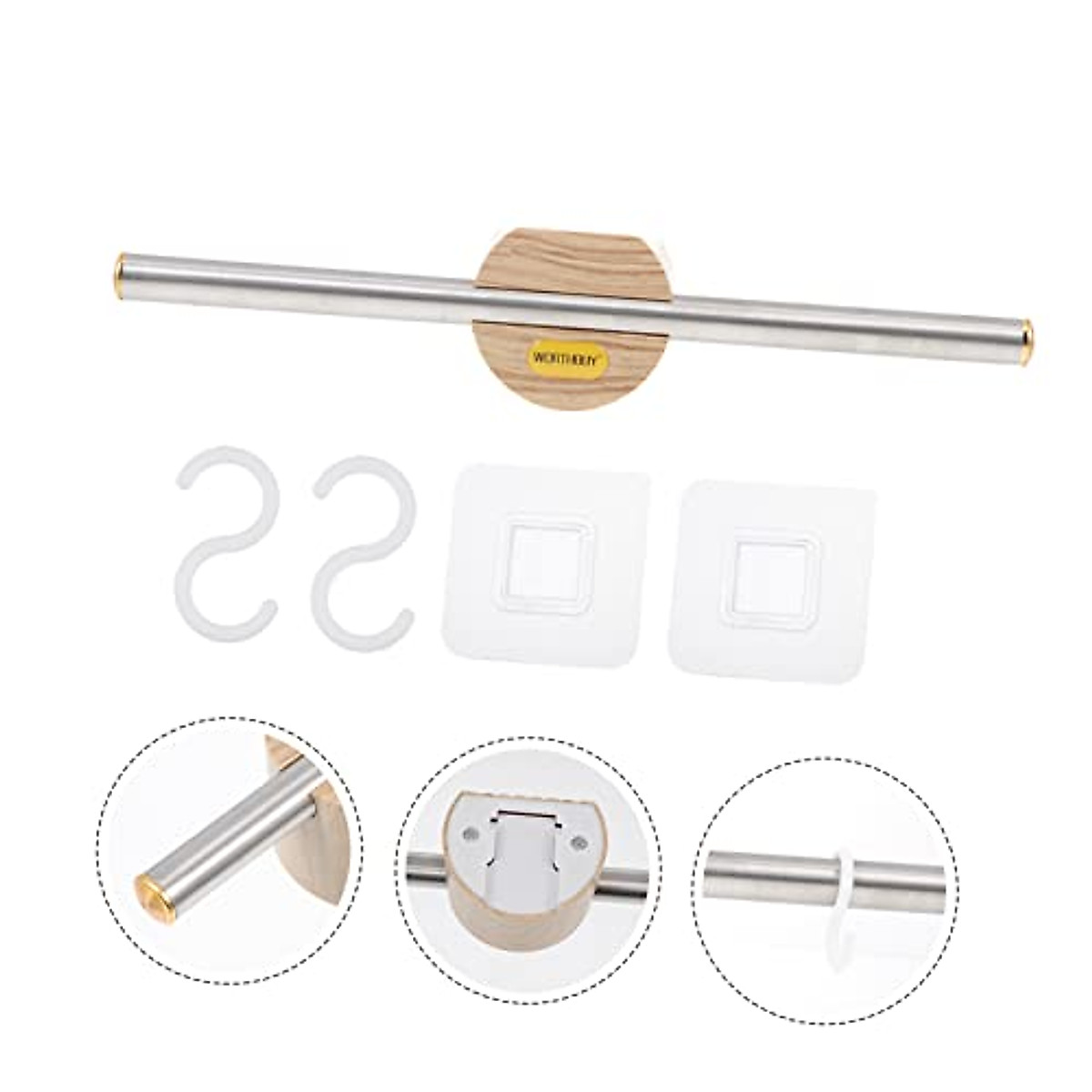 OSALADI 1 Set Tower Hanger Towel Storage Shelf Towel Shelf Modern Towel Rack Stainless Steel Hangers Towel Hangers Towel Rack Rod Wall Towel Holder Wall Towel bar Sponge Plastic Towel Rail