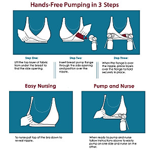 Rumina Racerback Hands Free Pump&Nurse Nursing Bra for Pumping. Perfect for Breastfeeding Pumps by Spectra, Medela, Lansinoh, etc., Black XL