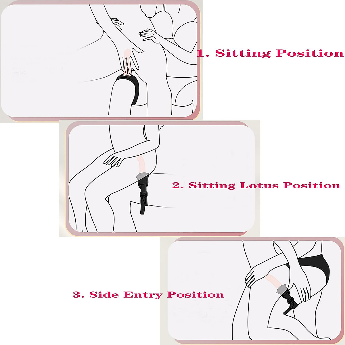 Vilpory Silicone Wearable Dildos Thigh Wear Pants- Strap On Harness Pants Strapless Sex Toys for Men Women Couples Les (L)