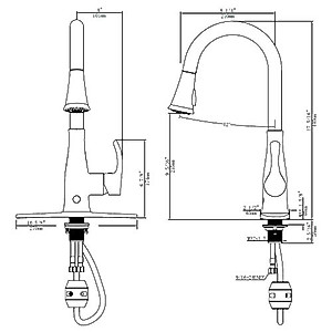 Touchless Kitchen Faucet, Kitchen Sink Faucet with Pull Down Sprayer, Dual Function Pull Out Spray Head, One Hole and 3 Hole Deck Mount, Single Handle for Automatic Motion Sensor, Brushed Nickel