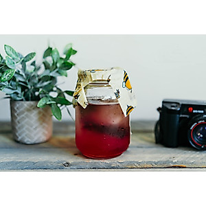 Reusable Beeswax Food Wraps Assorted 6 Pack by Eco Hive, Eco Friendly Food Wraps, Biodegradable, Sustainable Plastic Free Food Storage- Save the Planet Say Goodbye to Plastic