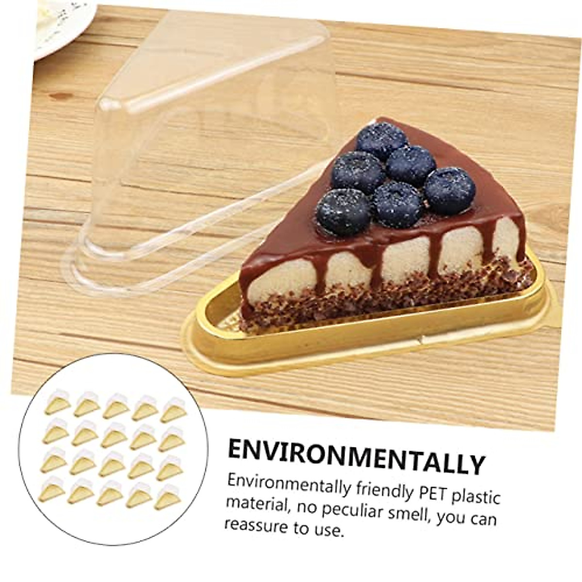 OATIPHO 50pcs Sandwich Box Mini Cake Boxes Cake Plastic Container Clear Container Bakery Box Moon Cake Packing Box Cheesecake Boxes Disposable Cake Boxes Packing Cake Boxes Blister Dessert