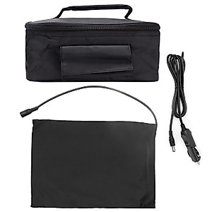 Smart Portable Oven for Car, Portable Mini Car Microwave, 12V Electric Oven Fast Heating Picnic Box for Travel Camping Food Cooking Black