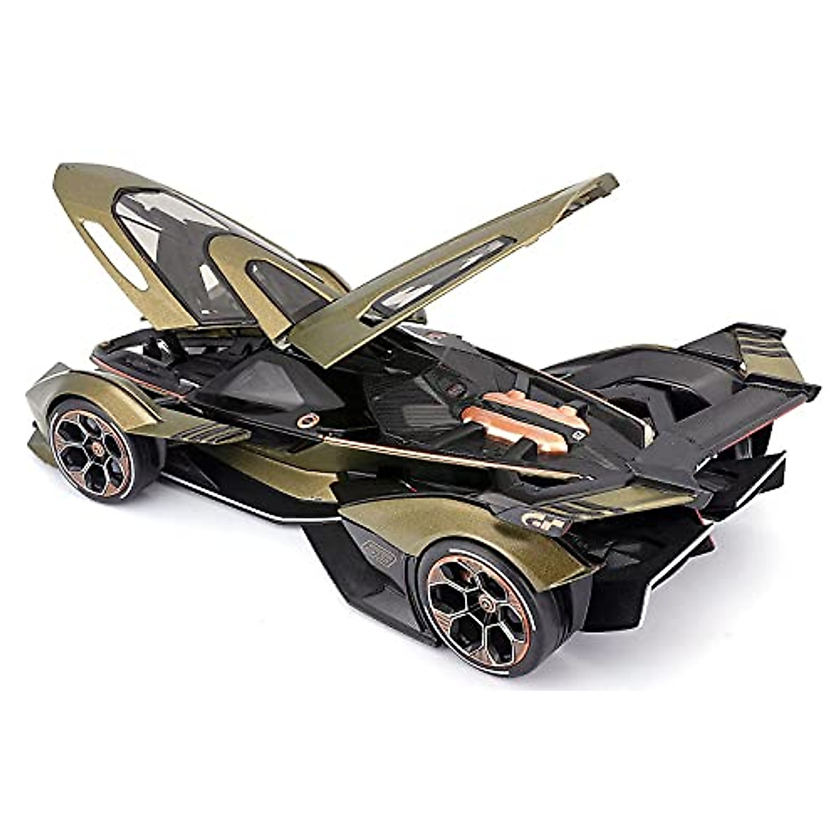 Maisto - 1/18 Diecast Scale Model Compatible with Lamborghini Replica V12 Vision Gran Turismo Metal Sports Car Model (Green) (Green)