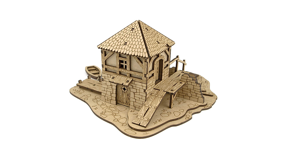 TowerRex Wooden Watermill - DND Terrain for RPGs