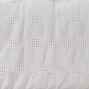 Nautica | Hampton Collection | Cozy & Breathable Cotton Blend Waffle Weave Texture Reversible Comforter Matching Shams, 3-Piece Bedding Set, King, White