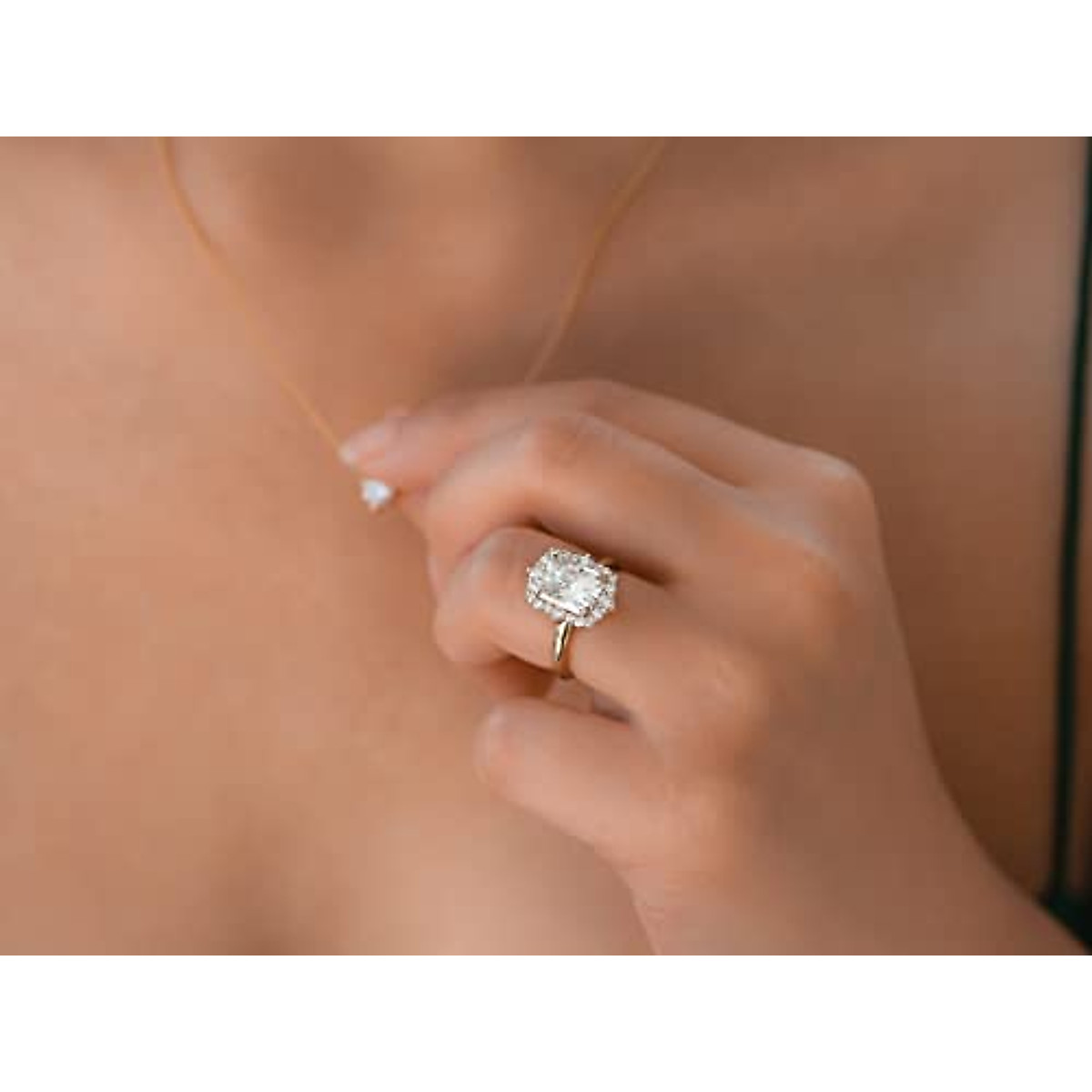 3.1 ct tw Kobelli Moissanite Raina Engagement Ring - yellow-gold / 6.0 / G-H