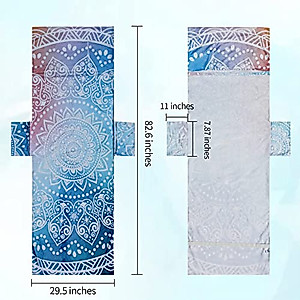 Beach Chair Cover with Side Pockets Thick and Quick Dry Chaise Lounge Chair Towel Cover for Sun Lounger Pool Sunbathing Garden Beach Hotel No Sliding (Blue)