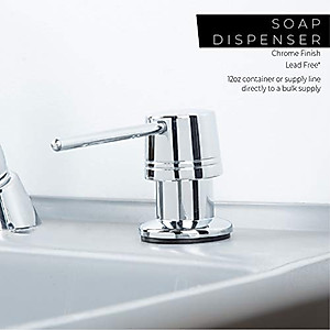 JS Jackson Supplies Soap Dispenser Kit for Laundry Tubs and Kitchen Sinks, Zinc Nozzle & Head in a Chrome Finish, Comes with Extension Tube 36" (3 Foot) & Bottle Stopper, Refill from the Top or Bottom