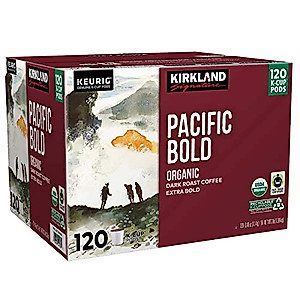 Kirkland Signature Pacific Bold Coffee, Dark, 120 K-Cup Pods