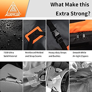 Car Rooftop Cargo Carrier Bag, 15 Cubic Feet Waterproof Heavy Duty 720D Car Roof Luggage Bag for All Vehicle with/without Racks - Storage Bag, Anti-Slip Mat, 4 Door Hooks