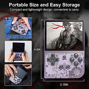 for Anbernic rg35xx Handheld Game Console for Kids, Mini Pocket Retro Game Console Preload 5474 Games, 3.5 inches IPS Screen, Support Extend Gamepad and HDMI Output TV