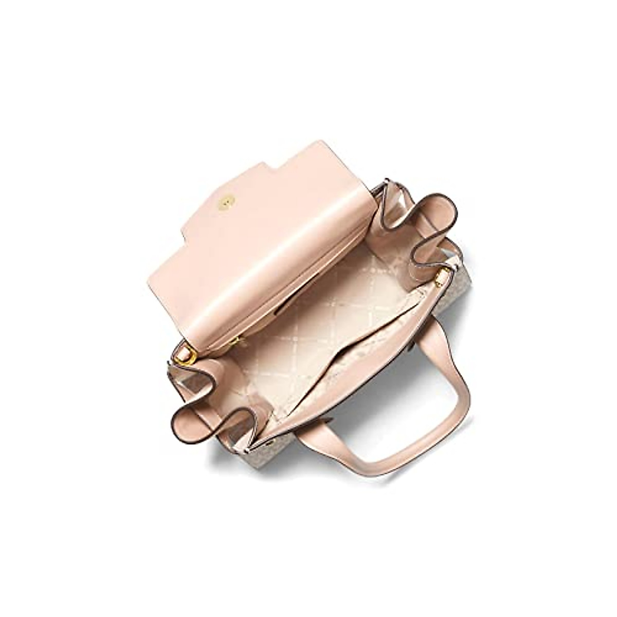 Michael Kors Carmen Colorblock Medium Flap Satchel -Buff Multi