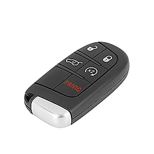 X AUTOHAUX New Car Replacement Key Fob Shell Case Black M3N-40821302 for Jeep Grand Cherokee 2014-2020 Compass 2017 Renegade 2016-2018
