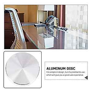 Angoily 4PCS Glass Table Adapter Round Aluminum Disc, M8 Thread Thick Aluminum Circle Disc Glass Adapter for Glass Table Tea Tables (5CM)