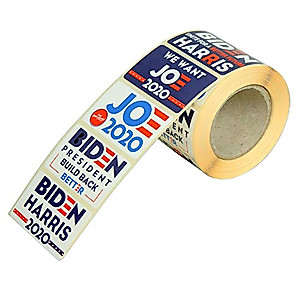 Biden Harris 2020 500 Pcs Role Stickers - 8 Patterns Biden Harris Sticker - Joe Biden Sticker -Kamala Harris Sticker for car Stickers, Bumper Stickers, Bags, Windows- No Malarkey