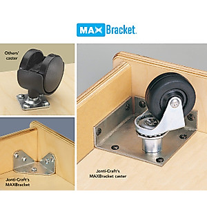 Jonti-Craft Low Single Mobile Storage Unit Shelves, 29.5 x 48 x 15 in