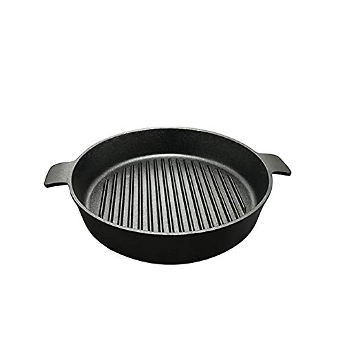 SDGH Thick Striped Cast Iron Frying Pans， Steak Grill Frying Pans Uncoated Non-Stick Grill Plate Cooking Roasting Pot