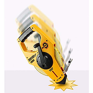 Johnson Level & Tool 1809-0100 Geared Open Reel Fiberglass Tape, 100', Yellow, 1 Tape