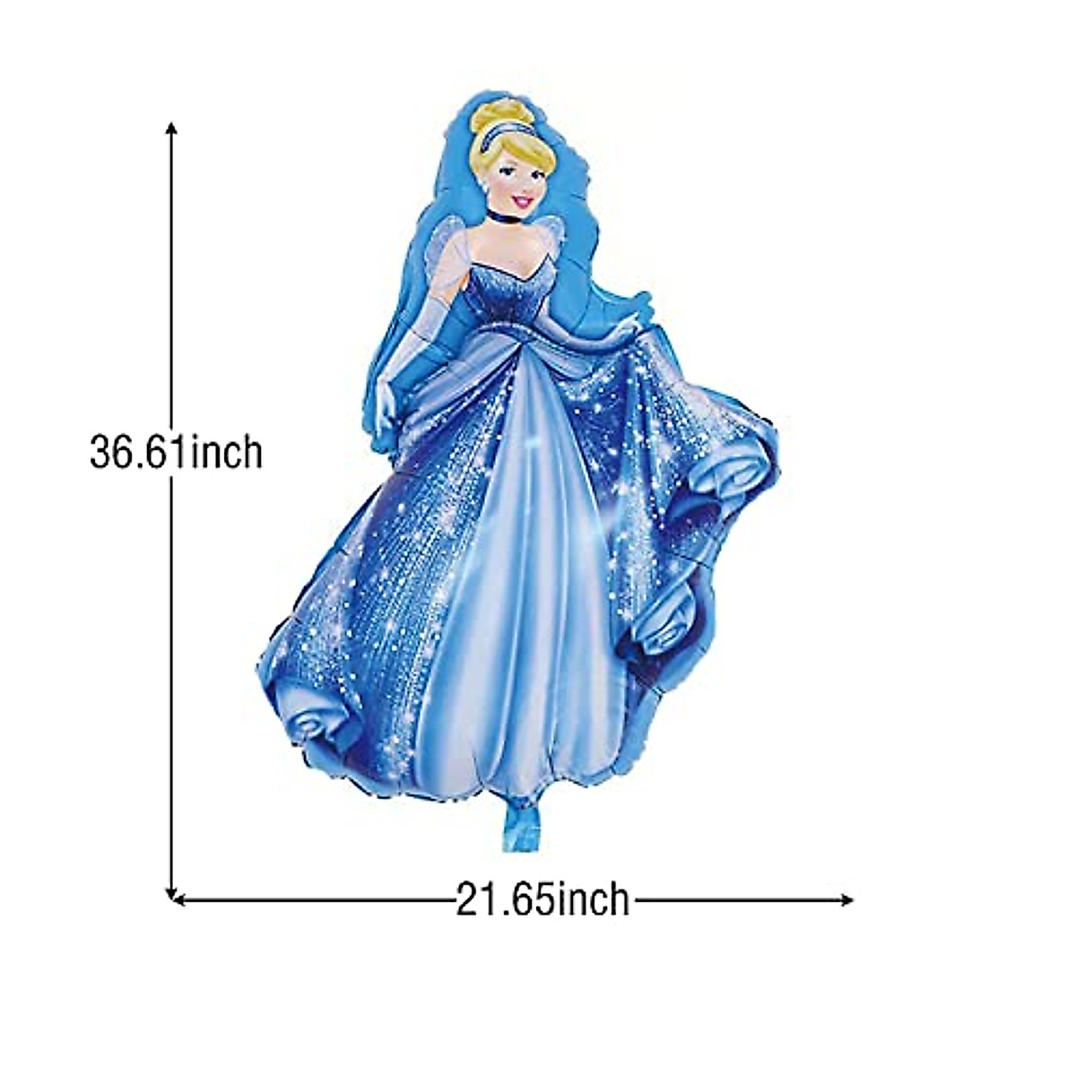 Happy Birthday Set Princess Cinderella Foil Balloons for Kids Birthday Baby Shower Princess Theme Party Decorations